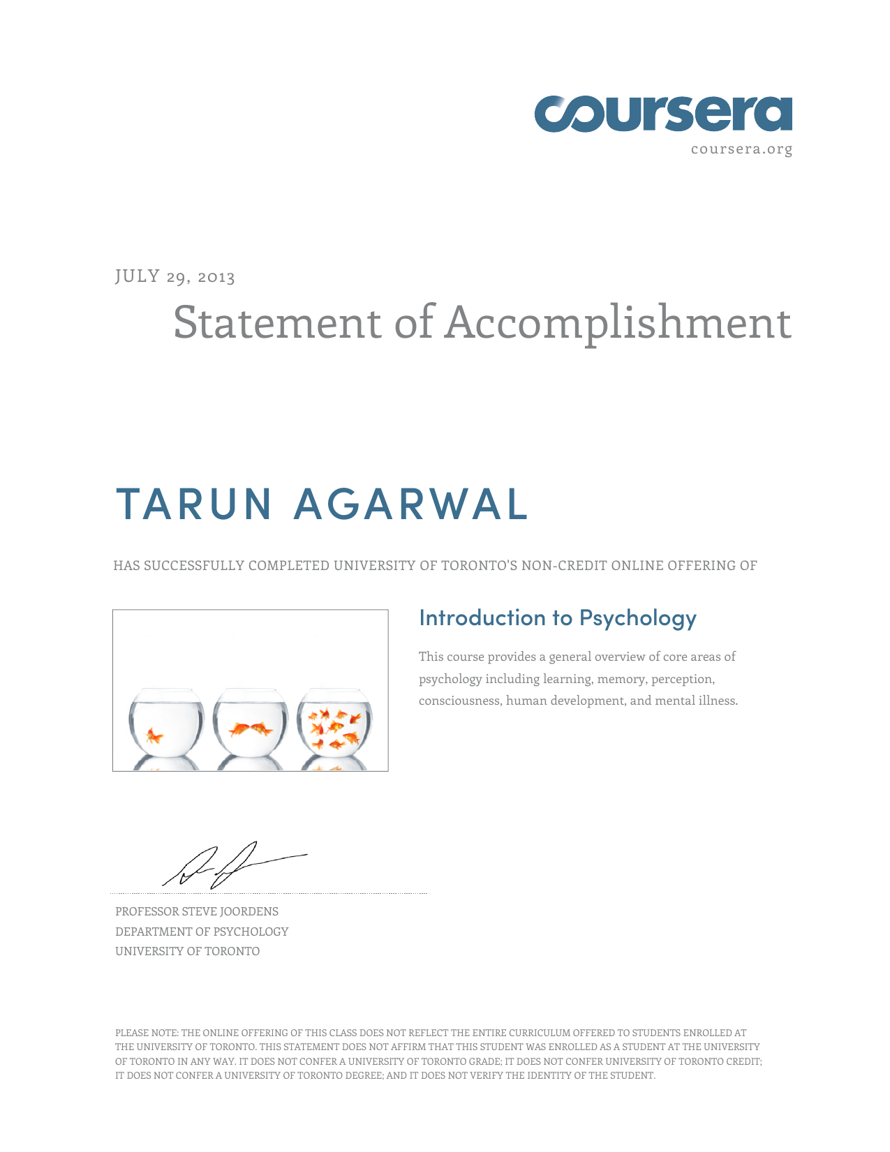 Coursera Gtc Statement Of Accomplishment